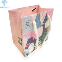 China Pink Underwear Paper Shopping Bags With Handles Matt Lamination for sale