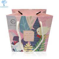 China Pink Underwear Paper Shopping Bags With Handles Matt Lamination for sale