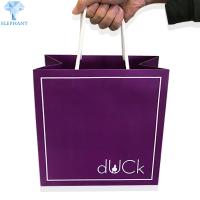 China Luxury Hot Stamping Kraft Paper Gift Bags With Handles PMS Printing for sale