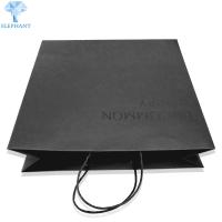 China Heavy Duty Printed Paper Carrier Bags 20×21×8cm Matte Black Gift Bags for sale