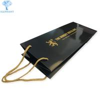 China Spot UV Kraft Paper Christmas Wine Bottle Bags 26cm×17cm×8cm for sale