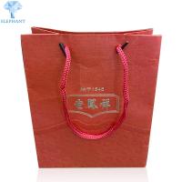 China Custom Jewelry Free Sample Wedding Door Red Paper Gift Bags With Handles for sale