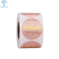 China Synthetic Paper Waterproof Thank You Sticker Roll Flexographic Printing for sale