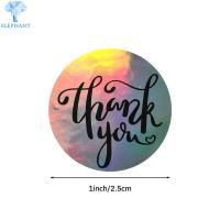 China Glossy Vinyl Custom Sticky Labels Gold Foil Thank You Circle Stickers for sale