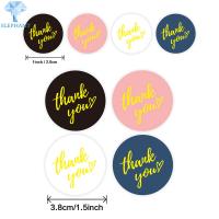 China CMYK Gold Custom Sticky Labels 27mm Holographic Thank You Stickers for sale
