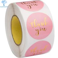 China Synthetic Paper Waterproof Thank You Sticker Roll Flexographic Printing for sale