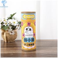 China Gold Foil Cardboard Cylinder Packaging 120gsm Kraft Paper Tea Cylinder Packaging for sale