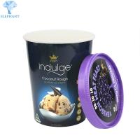 China Smoothies Ice Cream Paper Cup 5OZ 12Oz Gelato Cups And Spoons for sale