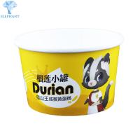 China PE Paper 6Oz Frappe Individual Ice Cream Cups With Wooden Spoons for sale