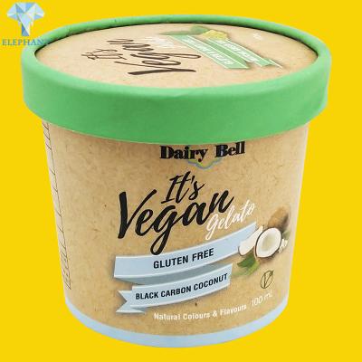 China Disposable Greaseproof Paper Ice Cream Paper Cup CMYK Printing for sale