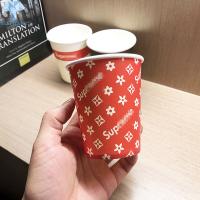 China 12oz Ripple Custom Disposable Coffee Cups Embossing UV Coating for sale