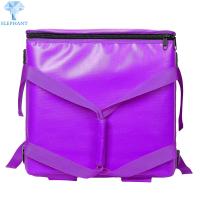China Purple Oxford Insulated Food Delivery Bags Picnic Delivery Backpack For Motorcycle for sale