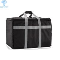 China Black 600D Oxford Insulated Food Delivery Bags Beef Beer Preservation for sale