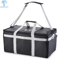 China Black 600D Oxford Insulated Food Delivery Bags Beef Beer Preservation for sale