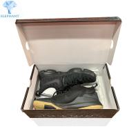 China Kraft Packaging Black Shoe Corrugated Shipping Boxes Customized Printed Logo for sale