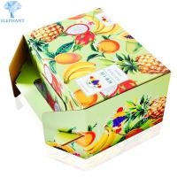 China OEM ODM Logo Triple Wall Corrugated Boxes With Handle Fruit Packing for sale