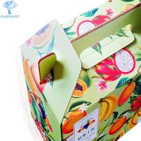 China OEM ODM Logo Triple Wall Corrugated Boxes With Handle Fruit Packing for sale