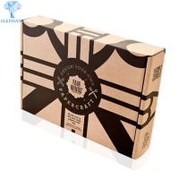 China Customized Black Printed Logo Garment Cardboard Kraft PaPer Packing Corrugated Shipping Boxes for sale