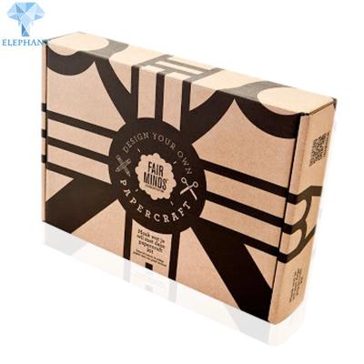 China Customized Black Printed Logo Garment Cardboard Kraft PaPer Packing Corrugated Shipping Boxes for sale
