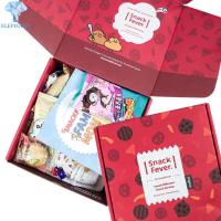 China Custom Printing Fancy Colorful Design Flat Pack AttrActive Foldable Die Cut Snack PaPer Corrugated Shipping Boxes for sale