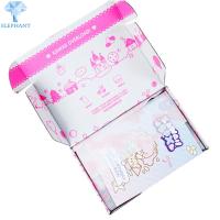 China Custom Customizable Retail Flat Diecut Pack Fancy Corrugated Kraft Packaging Kawaii Mailer Boxes for sale