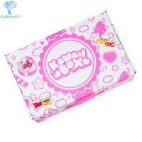 China Custom Customizable Retail Flat Diecut Pack Fancy Corrugated Kraft Packaging Kawaii Mailer Boxes for sale