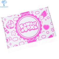 China Custom Customizable Retail Flat Diecut Pack Fancy Corrugated Kraft Packaging Kawaii Mailer Boxes for sale