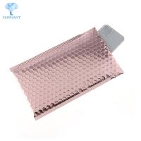 China Rose Gold Glitter Poly Bubble Mailers Recyclable Garment Packaging for sale