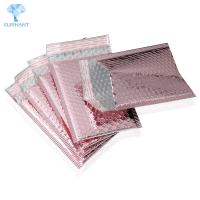 China Rose Gold Glitter Poly Bubble Mailers Recyclable Garment Packaging for sale