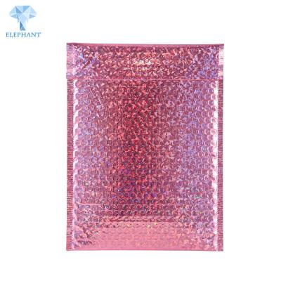 China Custom Printed Bubble Envelope Mailing Bags Poly Holographic Bubble Mailers for sale