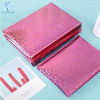 China Custom Printed Bubble Envelope Mailing Bags Poly Holographic Bubble Mailers for sale