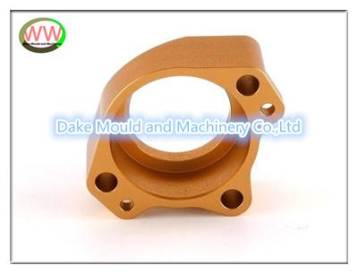 China CNC Machined Aluminum 6082 Cover Gold Anodized 30x60x90mm High Precision for sale
