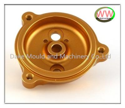 China CNC Machined Aluminum 6082 Cover Gold Anodized 30x60x90mm High Precision for sale