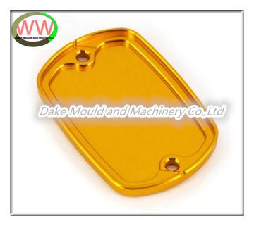 China Aluminum Brake Reservoir Cap 7075 6082 Gold Anodized CNC Machined Durable Corrosion Resistant for sale
