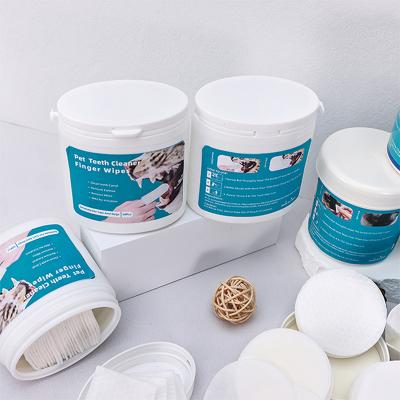 China Customized Dog Teeth Cleaning Wipes Nonwoven Clean Teeth Finger Pads for sale
