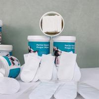 China Nonwoven Pet Wash Free Gloves Customized Pet Dental Finger Wipes for sale