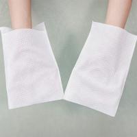 China White Disposable Non Woven Gloves Spunlace Fabric Disposable Wash Gloves for sale