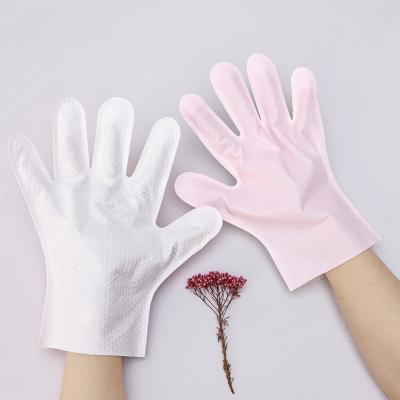 China Nonwoven Disposable Dog Washing Gloves White Pink Disposable Pet Cleaning Gloves for sale