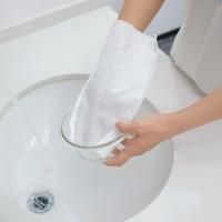 China White Disposable Non Woven Gloves Spunlace Fabric Disposable Wash Gloves for sale