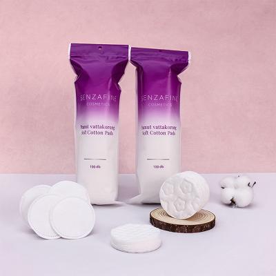 China 100Pcs Bamboo Makeup Remover Pads 5.8cm Disposable Cotton Rounds for sale