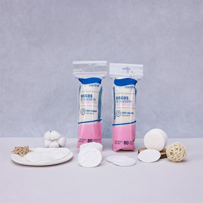 China Cosmetic Disposable Cotton Pads Skin Friendly Disposable Cotton Rounds for sale