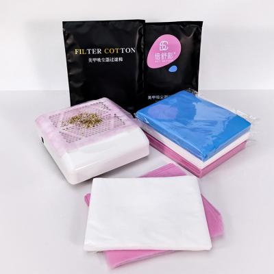 China Pink Blue Nail Vacuum Cleaner Filter Cotton 100pcs/Bag Or 200pcs/Bag for sale