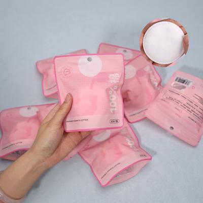 China Portable Round Makeup Remover Pads 5pcs 10pcs 20pcs Cotton Cosmetic Pads for sale