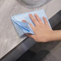 China ODM Blue Disposable Dish Cloths On A Roll Nonwoven Disposable Washcloths For Dishes for sale