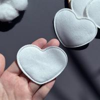 China OEM Disposable Cosmetic Products Heart Shaped Makeup Remover Wipes Wholesale Cotton Pads for Face for sale