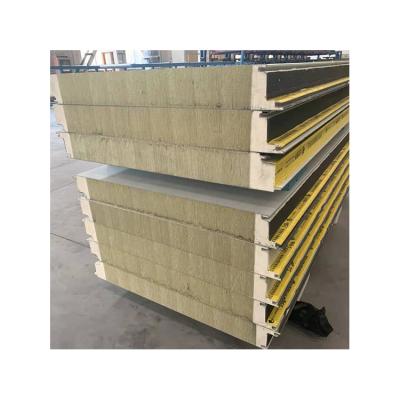 China Baodu Rock Wool Sandwich Panel 50-200mm A1 Fire Rated for Warehouse Workshop Insulation for sale