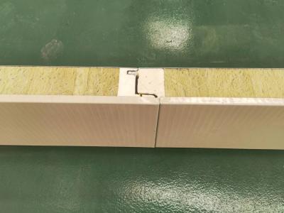 China Rockwool PU Sealed Sandwich Panel 1000mm Width for Fireproof Metal Wall Cladding Systems for sale