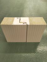 China PU Sealing Mineral Wool Rockwool Sandwich Panel 100kg/m3 Density 1000mm Width Fireproof Insulation for sale