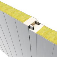 China Rockwool Sandwich Panel 50-200mm Thickness for Industrial Walls and Roofs with 100-180kg/m³ Density and Fire Resistance for sale