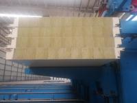 China Rockwool Sandwich Panel 50-200mm Fireproof Wall with 0.23-0.75 W/m²K Thermal Conductivity for Industrial Buildings for sale